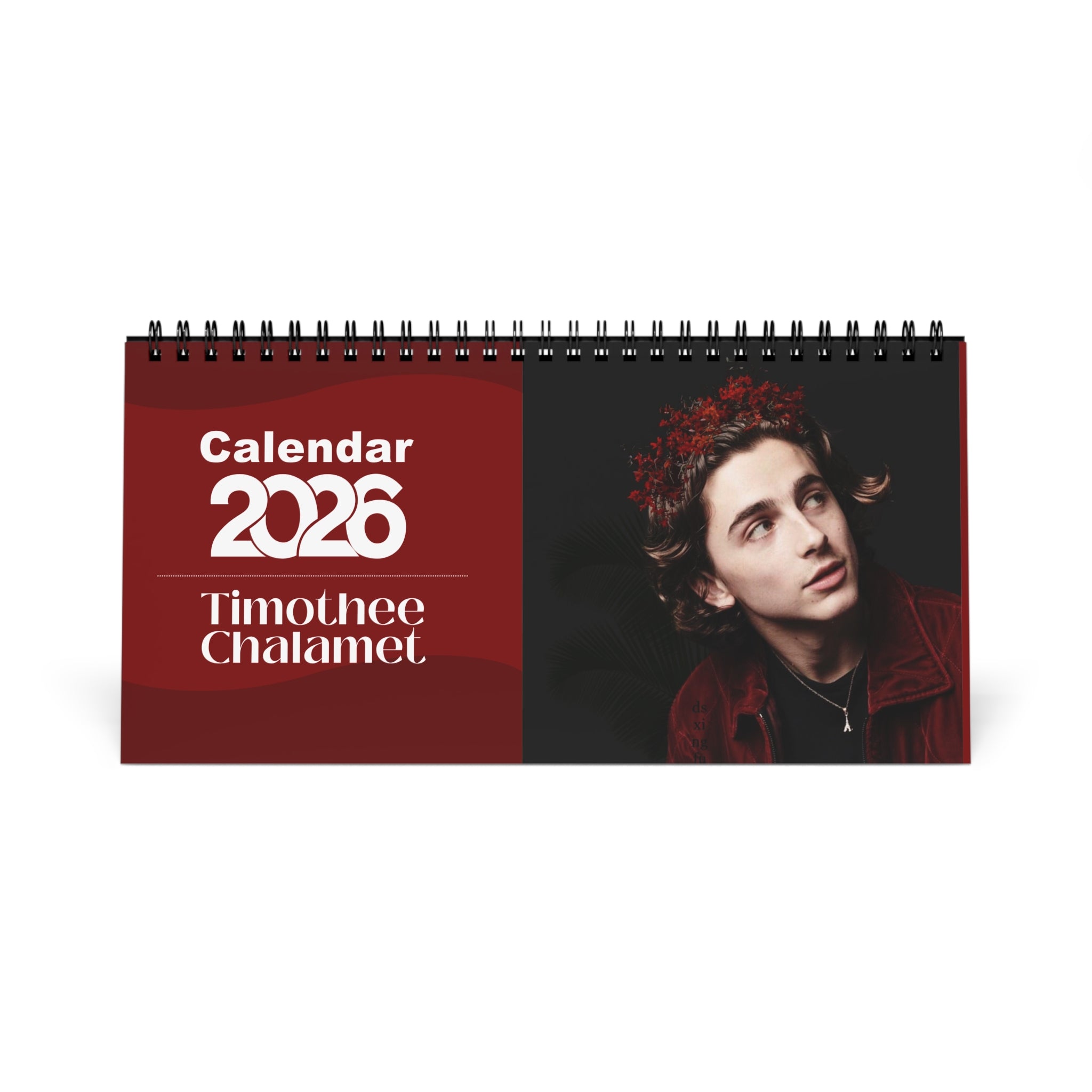 Timothée Chalamet 2026 Desk Calendar | Premium Spiral Bound Celebrity ...
