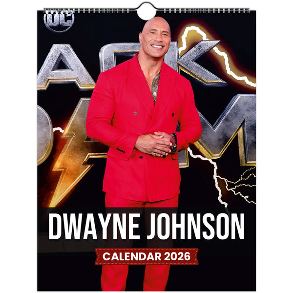 Dwayne Johnson 2026 Wall Calendar – Premium Actor & Wrestling Legend C ...