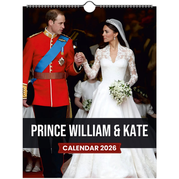 Prince William & Kate 2026 Wall Calendar ( Large Calendar ) – Royal Co ...
