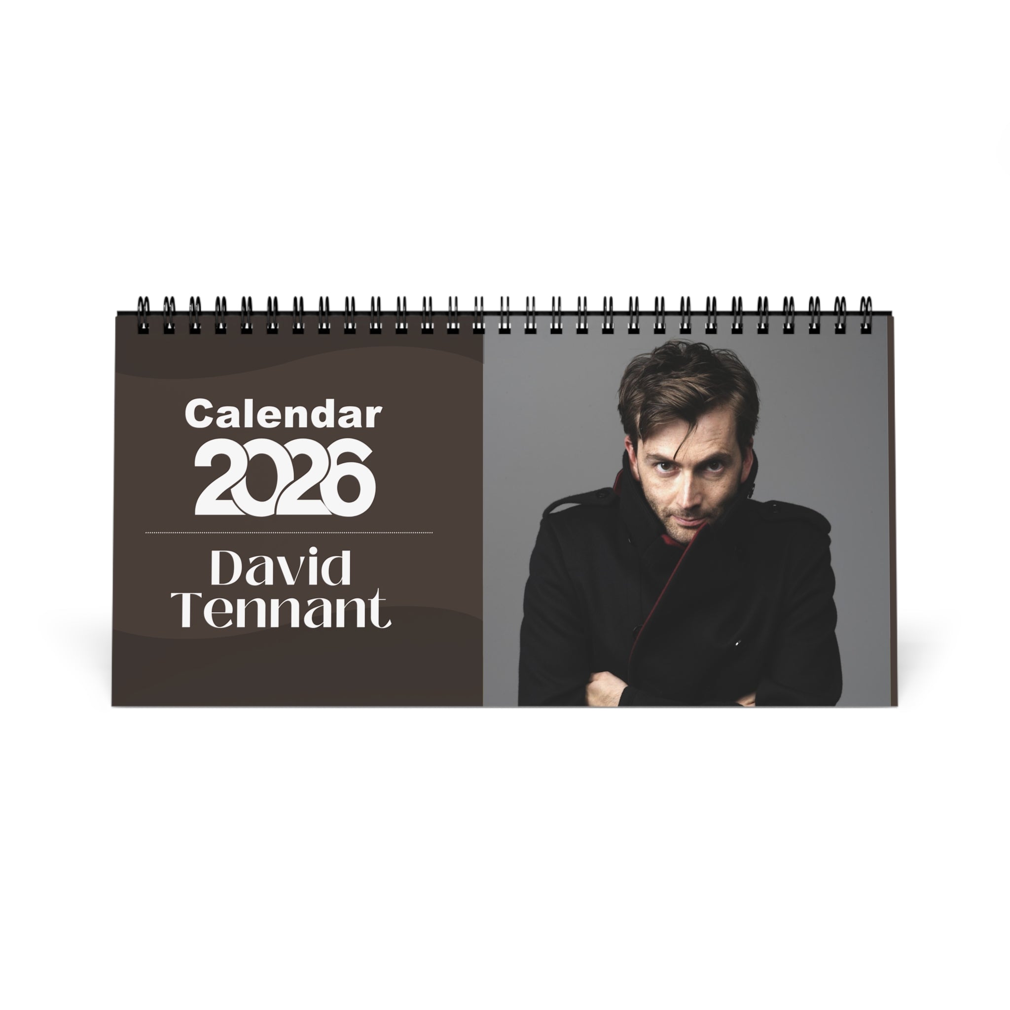 David Tennant 2026 Desk Calendar | Celebrity Spiral Bound Photo Calend ...