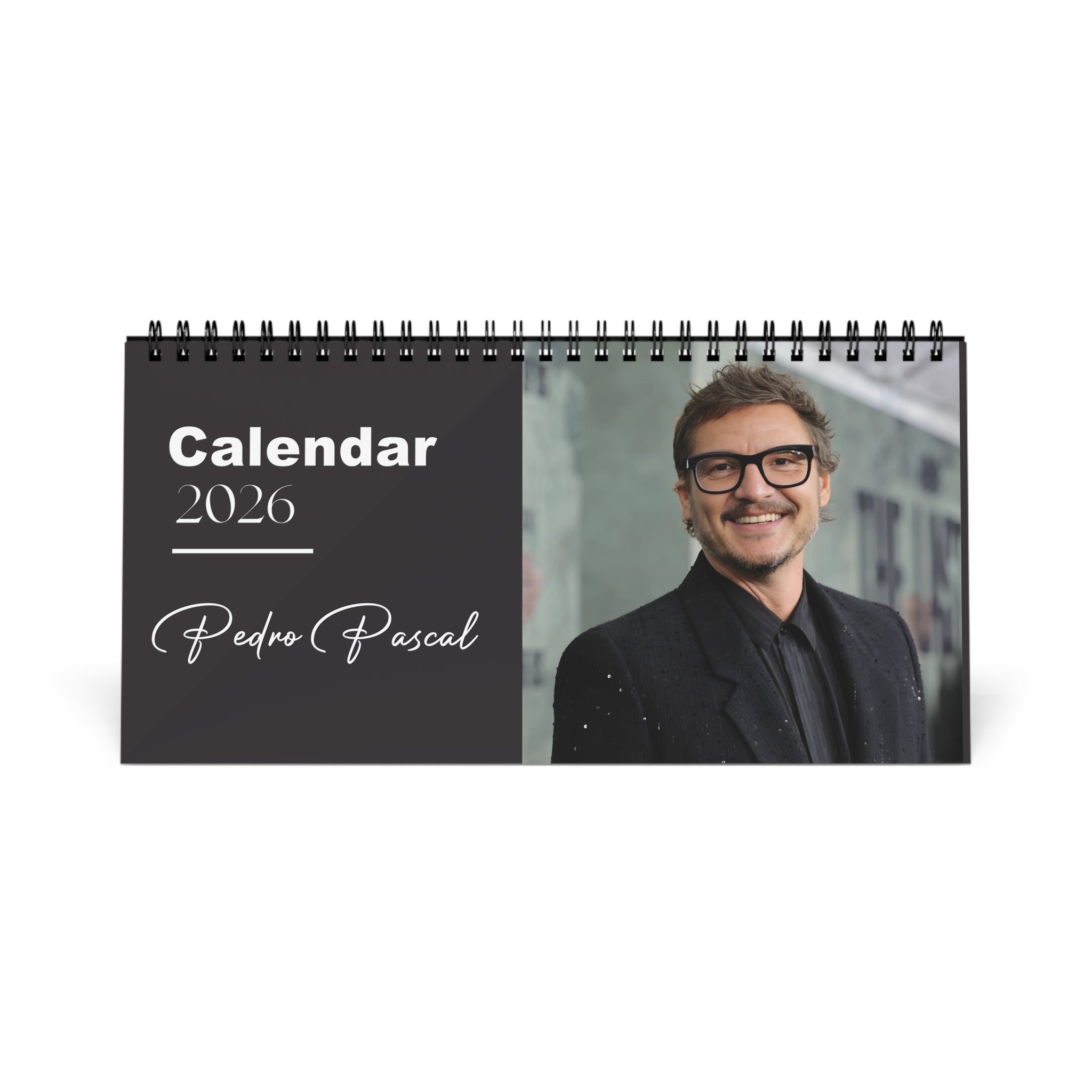 Pedro Pascal 2026 Desk Calendar | Premium Spiral Bound Celebrity Photo ...